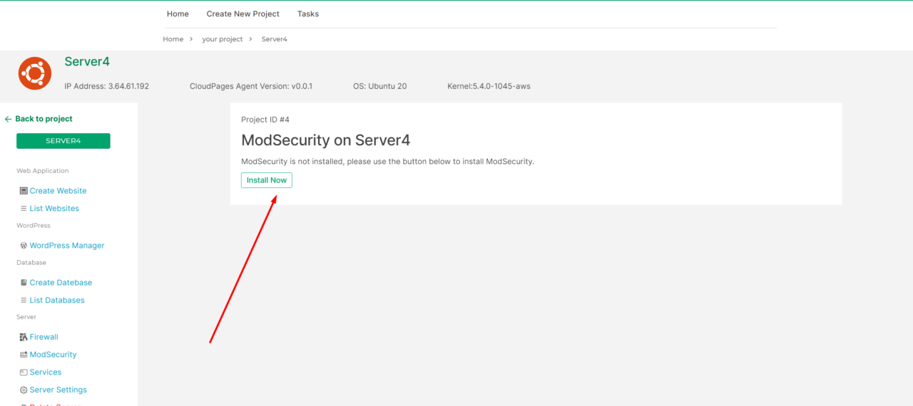 Install ModSecurity - CloudPages