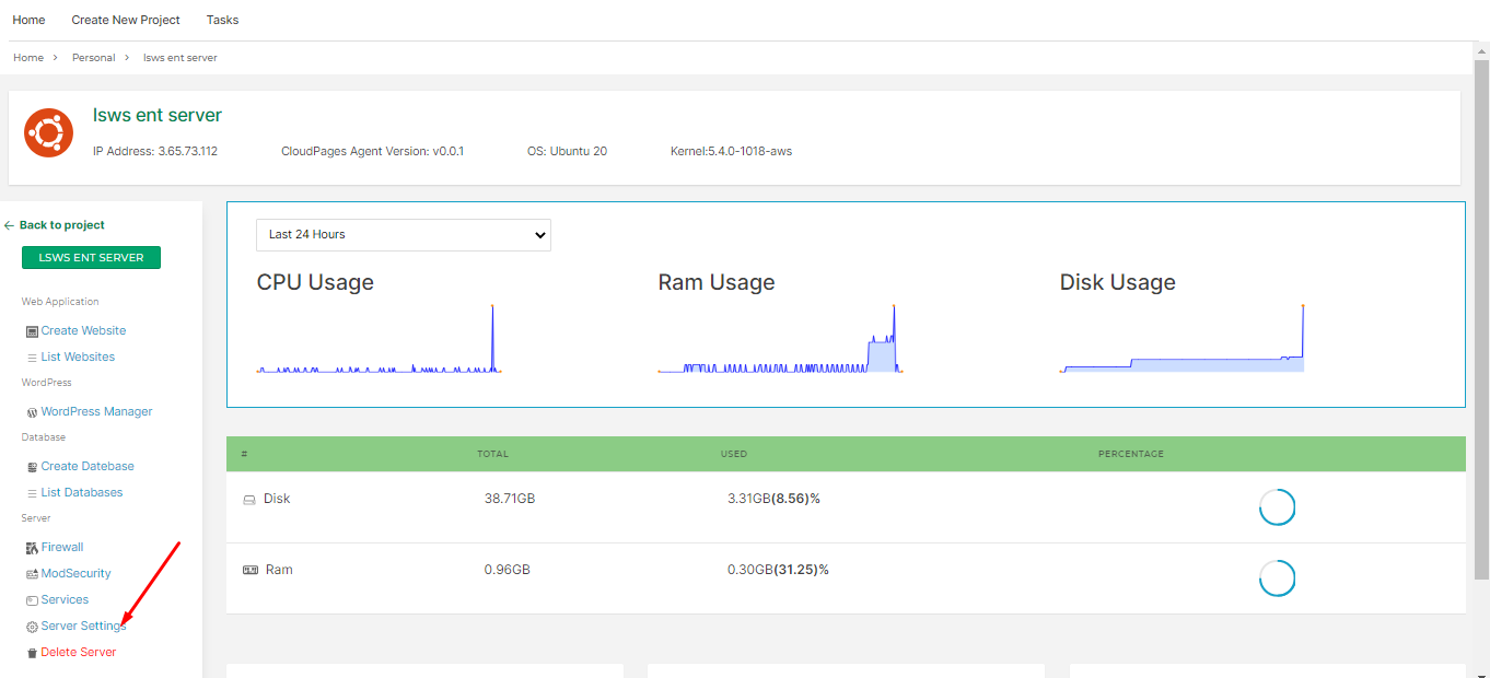 Transfer Server - CloudPages