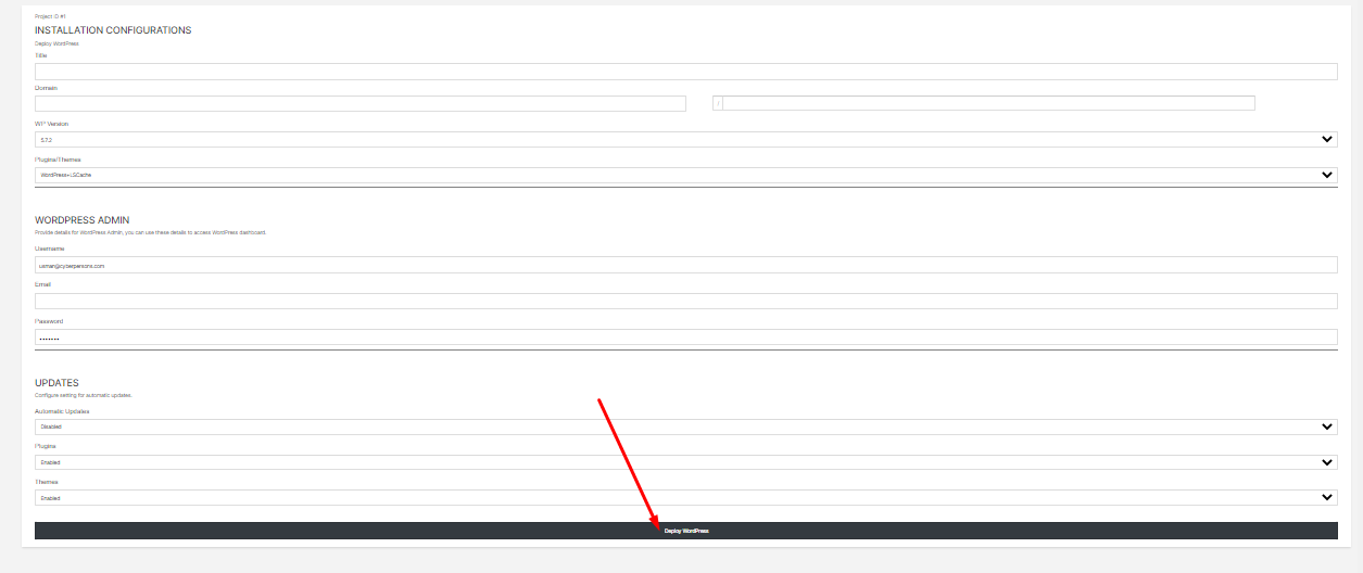 3 - Deploy WordPress on CloudPages - CloudPages