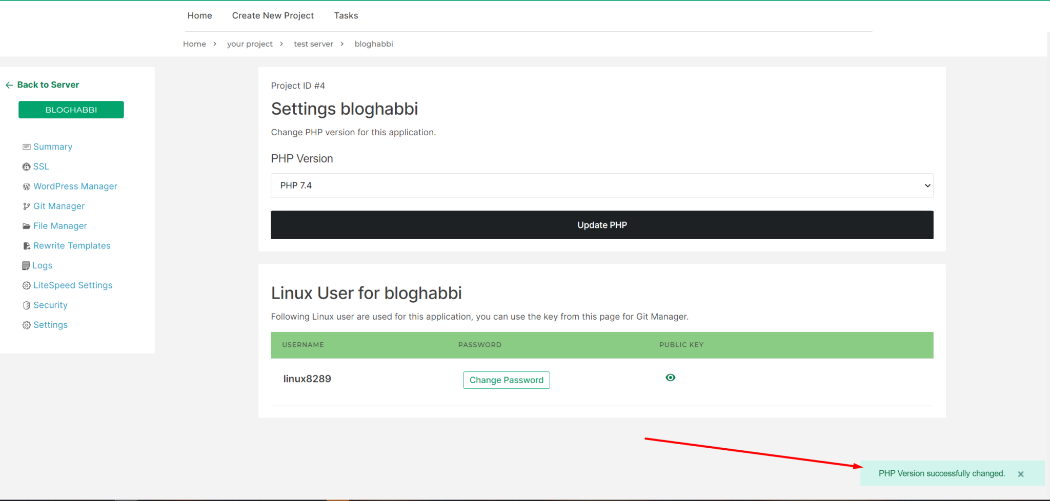 Change Website PHP - CloudPages