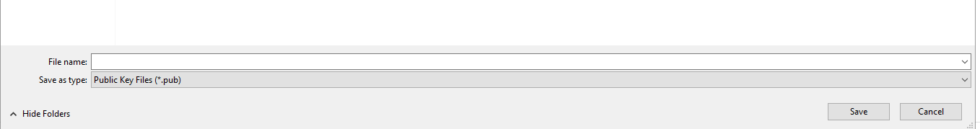 Configuring public key authentication with Bitvise SSH Client