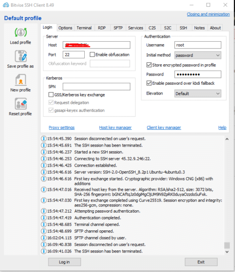 Configuring public key authentication with Bitvise SSH Client
