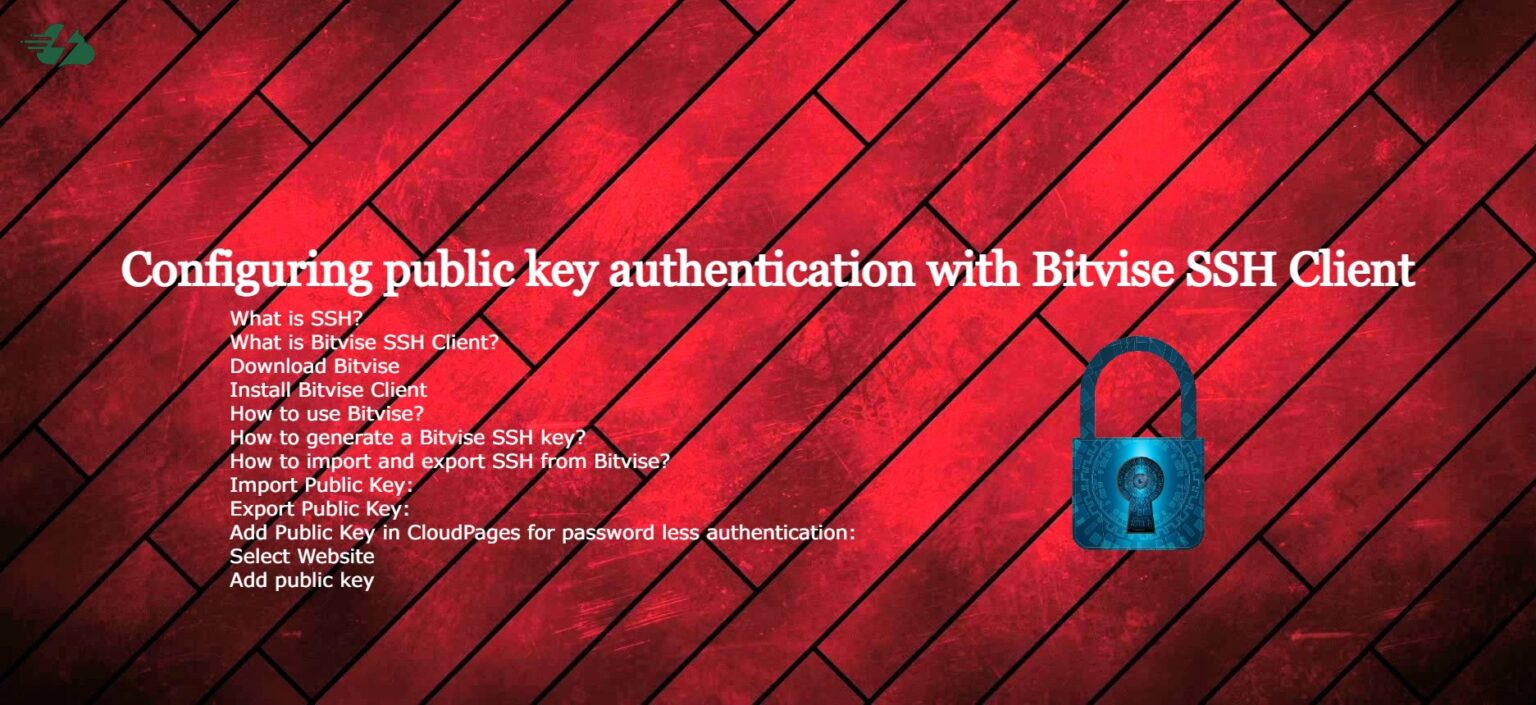 Configuring public key authentication with Bitvise SSH Client
